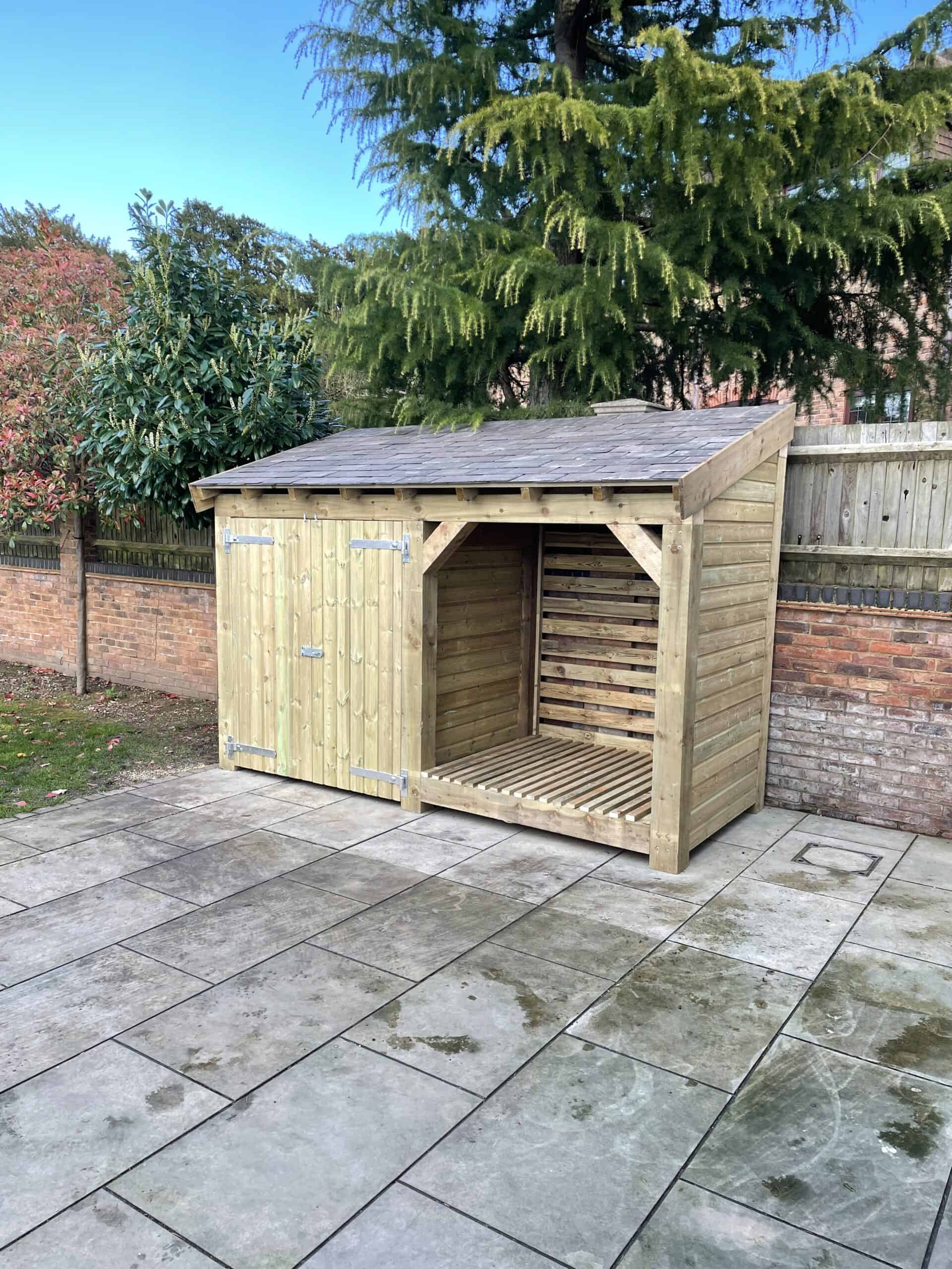 Big Tom Large Log And Bin Store With Slate Roof Big Tom Large Log And Bin Store With Slate Roof